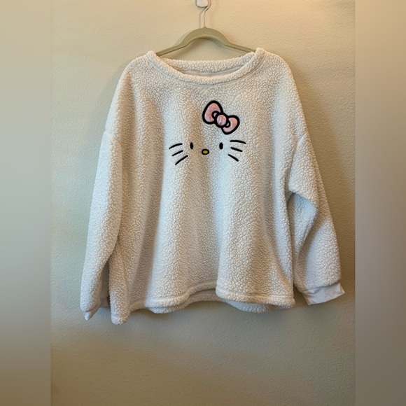 Hello Kitty | Tops | Hello Kitty Sherpa Top In White | Poshmark